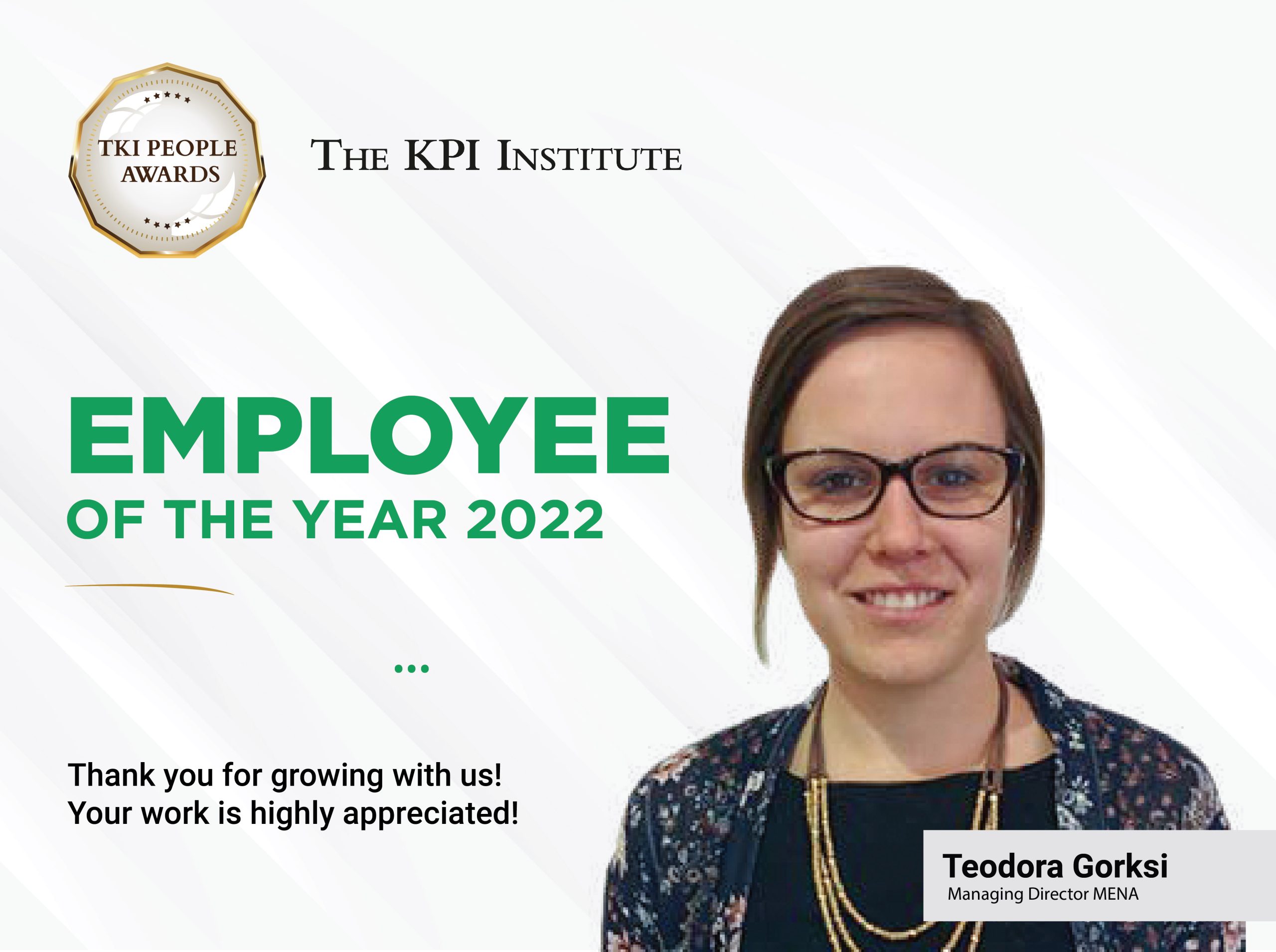 Recognizing Excellence The KPI Institute Announces Employee Of The Year